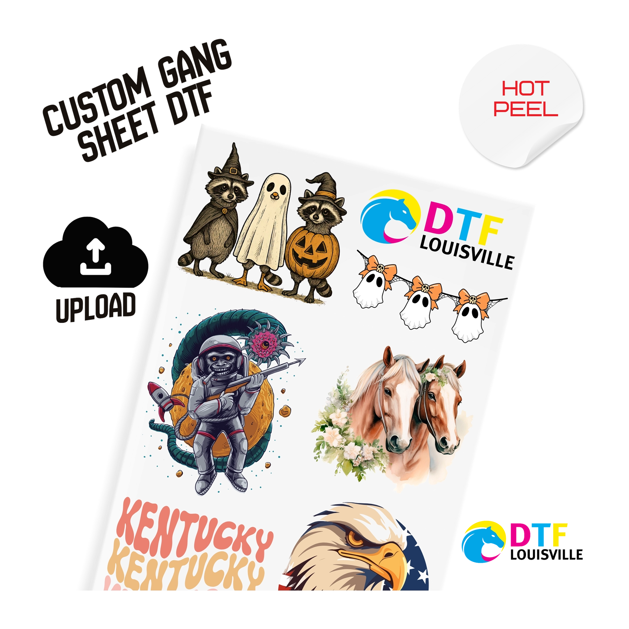 Upload Custom Gang Sheet DTF – Pre-Made Sheets – DTF Louisville